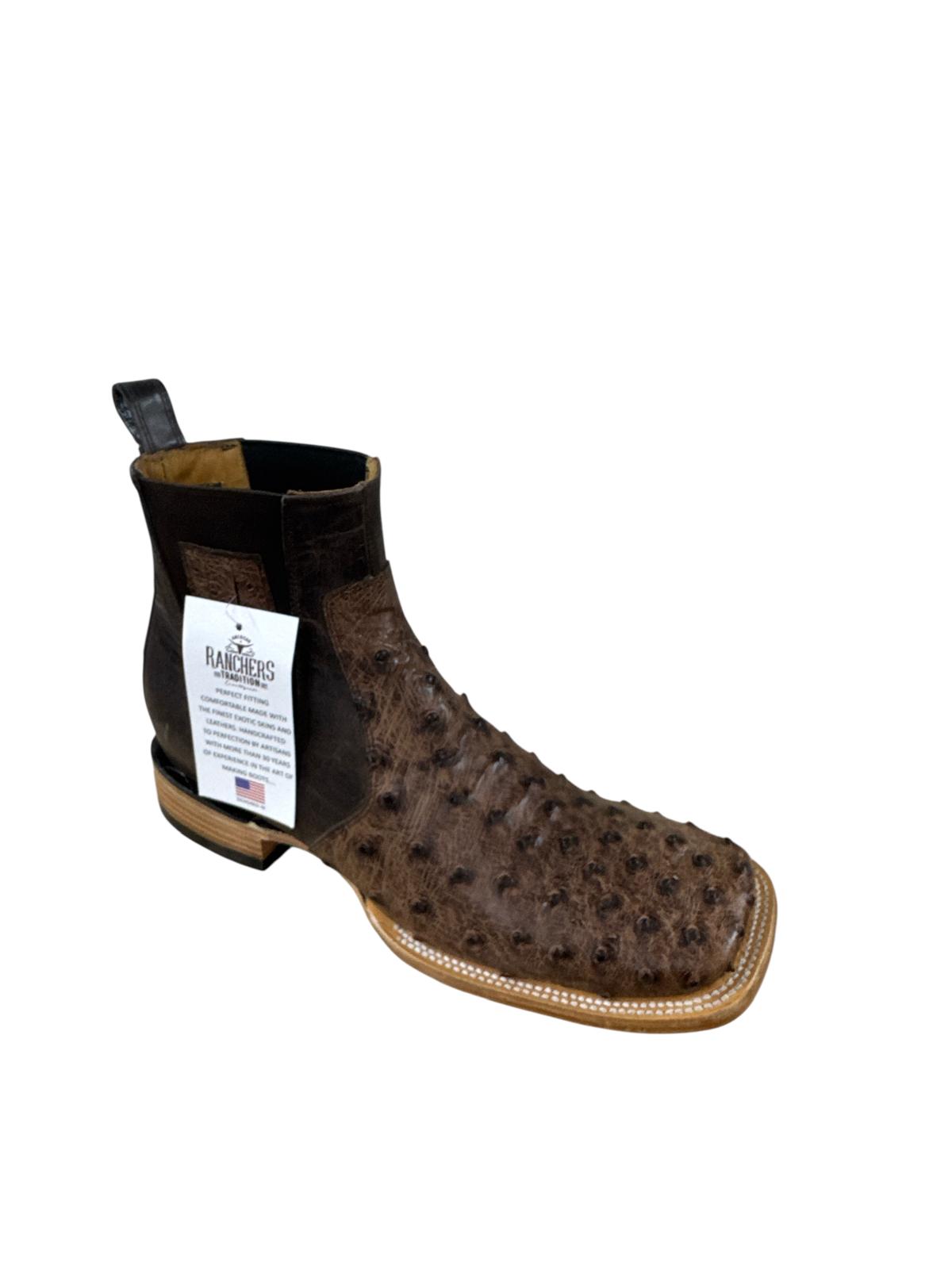 Ranchers Ostrich Cafe Cowboy Botin – Ranchers Boots